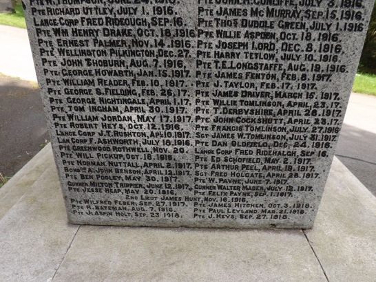 Rawtenstall Municipal War Memorial